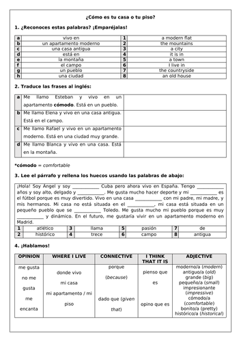 Viva 1 familia, ¿cómo eres?, mi casa - family, descriptions, home (9 ...