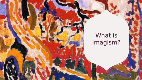 What is imagism? KS3 lesson | Teaching Resources