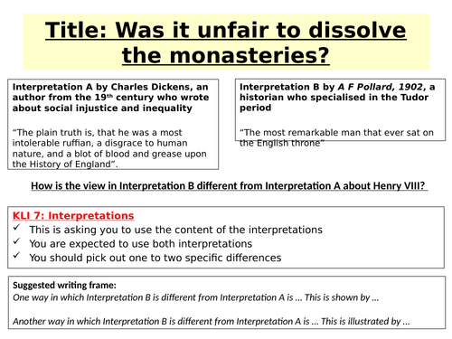 KS3 History - The Tudors Lesson Pack | Teaching Resources