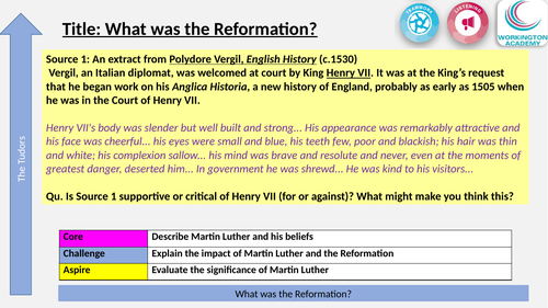 KS3 History - The Tudors Lesson Pack | Teaching Resources