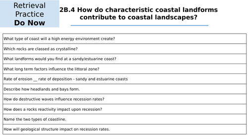 Edexcel A level Geography - Coastal Landscapes - EQ2. | Teaching Resources