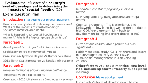 Edexcel A level Geography - Coastal Landscapes & Change - Revison Pack ...