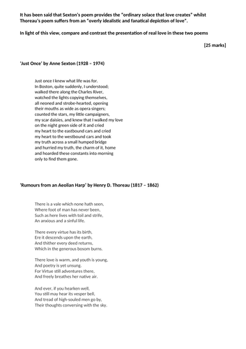 English Literature A-Level Unseen Poetry Pack | Teaching Resources