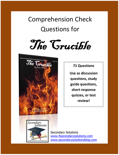 The Crucible - lessons, revision tasks and resources | Teaching Resources