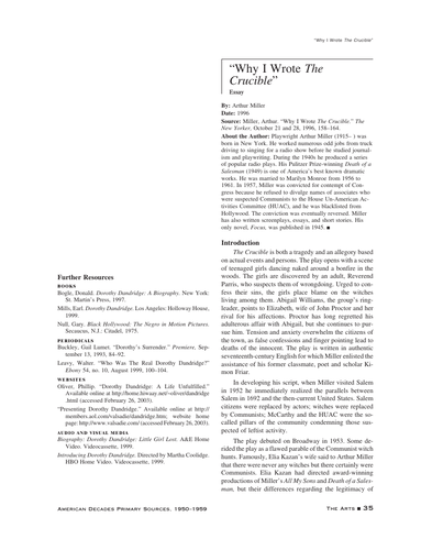 The Crucible - lessons, revision tasks and resources | Teaching Resources