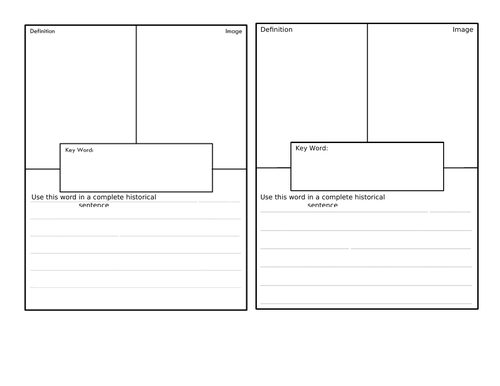 Key Word Cards | Teaching Resources