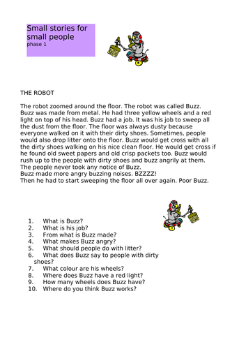 Small Stories for Comprehension Practice | Teaching Resources