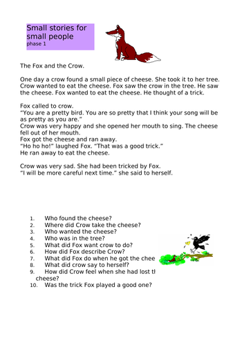 Small Stories for Comprehension Practice | Teaching Resources