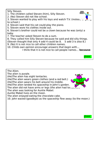 Small Stories for Comprehension Practice | Teaching Resources