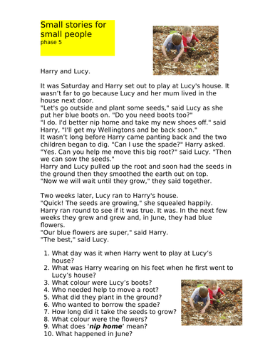 Small Stories for Comprehension Practice | Teaching Resources