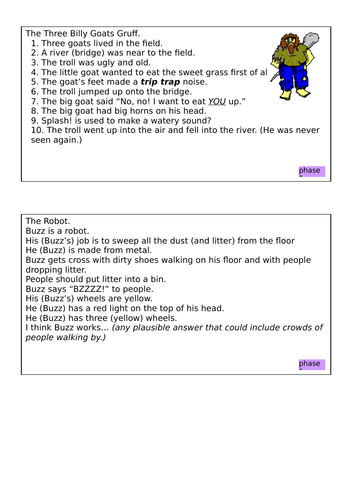 Small Stories for Comprehension Practice | Teaching Resources