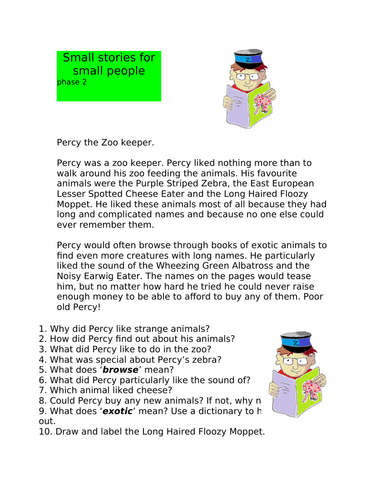 Small Stories for Comprehension Practice | Teaching Resources