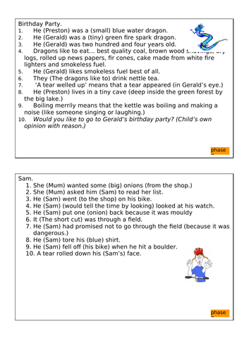 Small Stories for Comprehension Practice | Teaching Resources