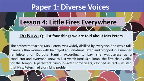 Language Paper 1 with EDI Texts | Teaching Resources