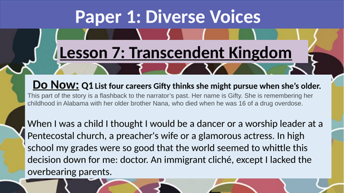 Language Paper 1 with EDI Texts | Teaching Resources