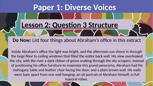 Language Paper 1 with EDI Texts | Teaching Resources