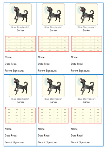 Blue RWI Book Marks - All standard books plus Non Fiction with Record ...