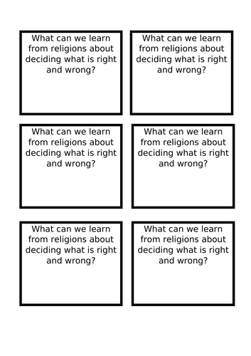 What can we learn from religions about deciding what is right and wrong ...
