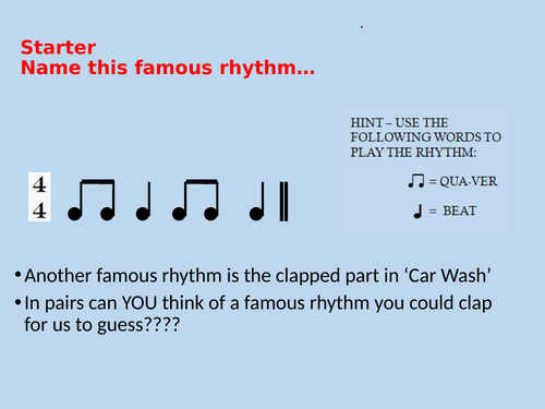 Reading and Performing Rhythms | Teaching Resources