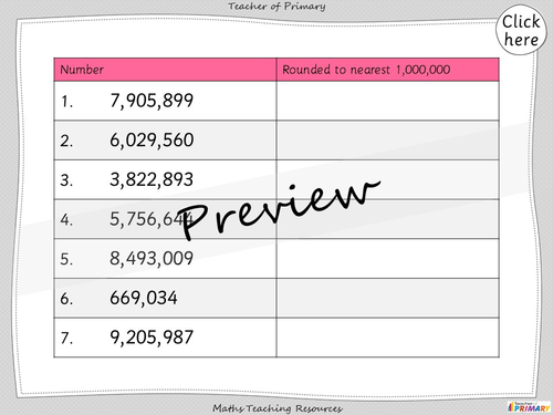 Place Value to Millions - Year 6 | Teaching Resources