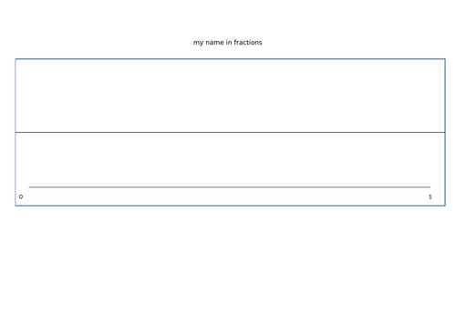 My name in fractions | Teaching Resources