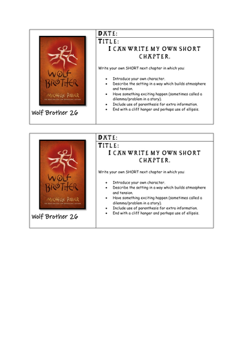 Wolf Brother scheme and lessons (could link to Stone Age to Iron Age as ...