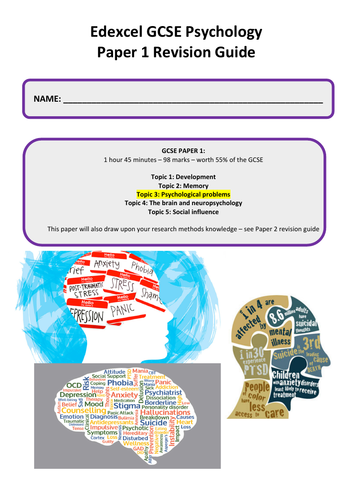 Edexcel GCSE Psychology Psychological Problems Revision Guide Topic 3 ... Edexcel GCSE Psychology Psychological Problems Revision Guide Topic 3 ...