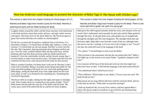 The House with Chicken Legs (KS3) | Teaching Resources