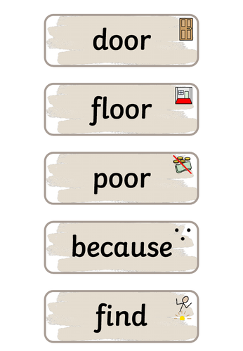 Year 1 and 2 CEW Flashcard with widgit icon | Teaching Resources