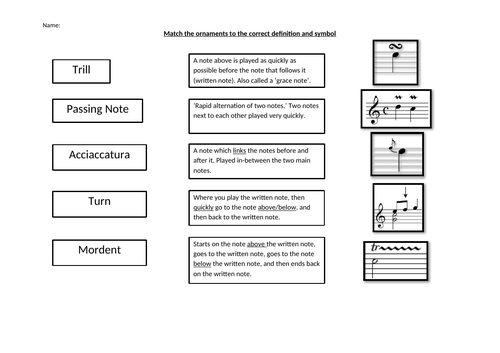 GCSE Music - Melodic Devices and Ornamentation Revision | Teaching ...
