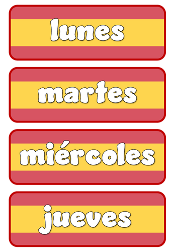 Spanish days and months display MFL | Teaching Resources Spanish days and months display MFL | Teaching Resources