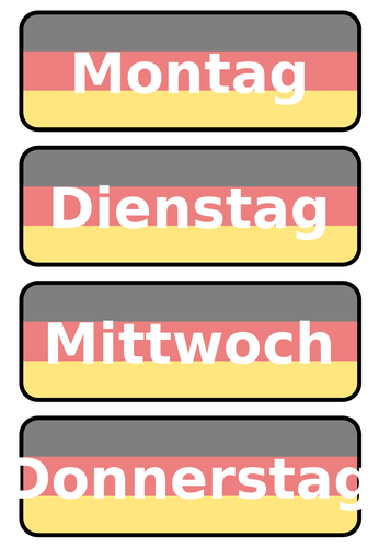 German days and months display MFL | Teaching Resources