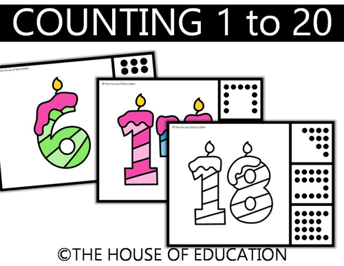 Counting to 20- Birthday Theme | Teaching Resources
