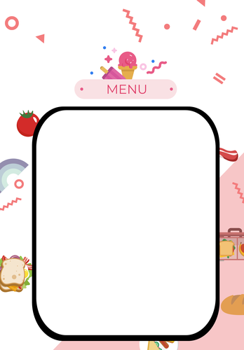 Blank menu template | Teaching Resources Blank menu template | Teaching Resources