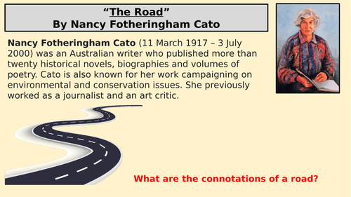 The Road by Nancy Fotheringham Cato | Teaching Resources