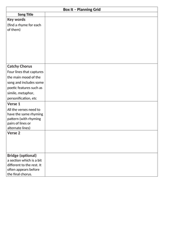 carnival- Year 6 song writing. Two weeks planning and resources ...