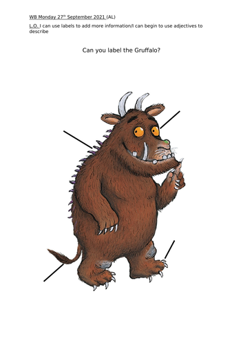 NON FICTION 3 week cycle Gruffalo Year 1 Autumn 1 Talk for Writing ...