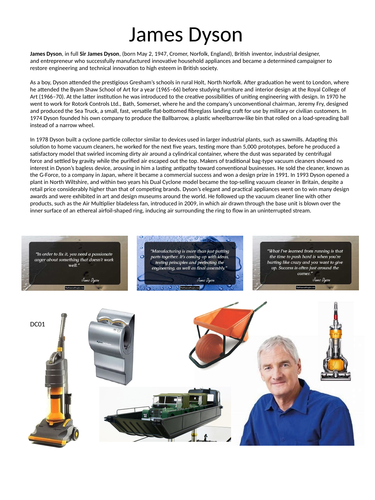 James Dyson | Teaching Resources