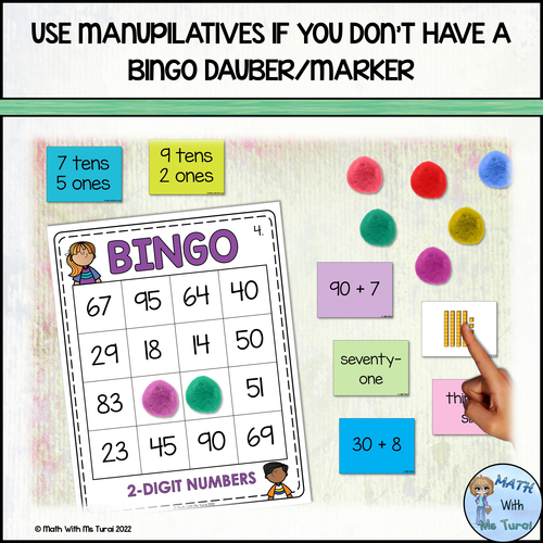 2-Digit Place Value Bingo Game 4x4 Grid | Teaching Resources