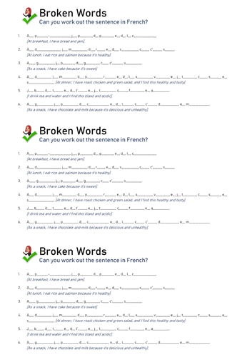 Food vocabulary worksheets | Teaching Resources
