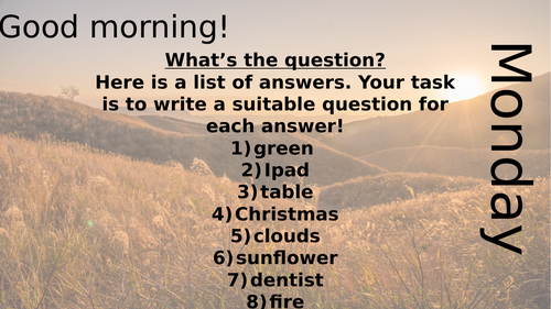 Year 5 morning starter activity - literacy week 1 | Teaching Resources
