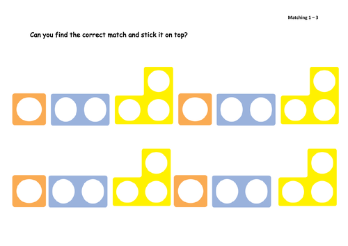 Match number shapes 1-3 | Teaching Resources