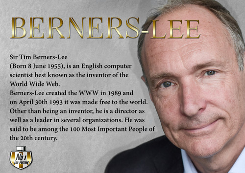 Sir Tim Berners-Lee - Inspirational Poster – Computing | Teaching Resources
