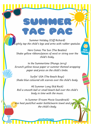 Summer Tac Pac/Sensory Music | Teaching Resources