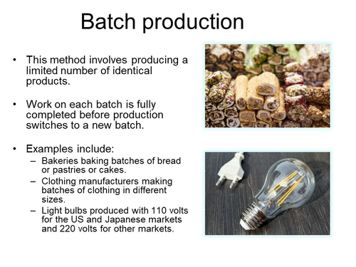 Business Studies - Production of Goods and Services | Teaching Resources