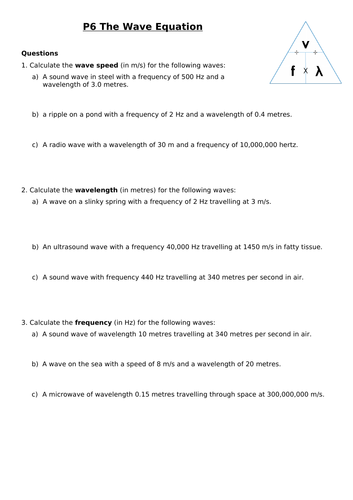 P6 Waves - AQA GCSE Science/Physics (9-1) | Teaching Resources