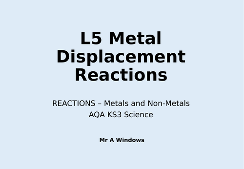 KS3 Reactions of Metals and Acids | Teaching Resources