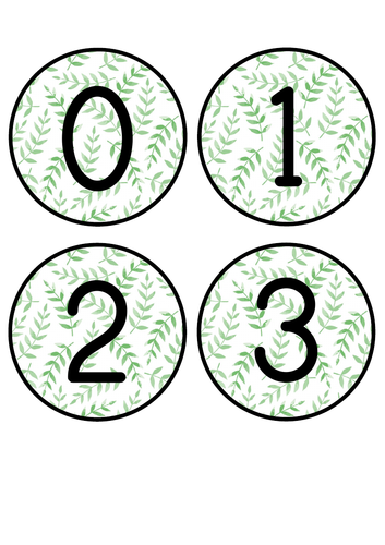 Number Circles 1 - 20 Leaf Pattern | Teaching Resources