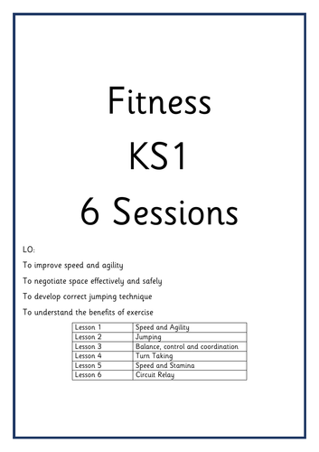 KS1 PE Planning Athletics & Fitness | Teaching Resources