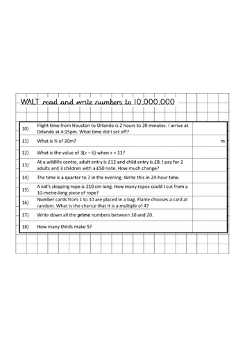 Read and Write numbers to 10,000,000 year 6 mastery maths | Teaching ...